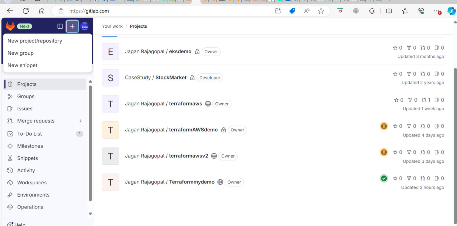 Integrating GitLab with Terraform and AWS Cloud